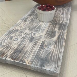 Hand Crafted | Accents | Large Rustic Wood Serving Board Tray ...